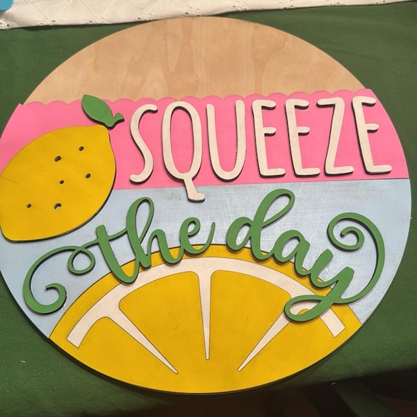Squeeze the Day DIY Door Hanger Kit – Laser Cut Wood Sign - Etsy