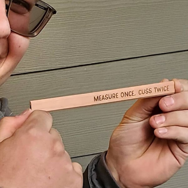 Measure Once, Cuss Twice Pencils | Carpenters Construction Pencils ...