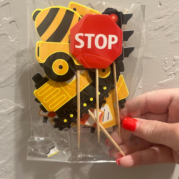 Construction-themed Party Engineering Car Cake Decorations - Perfect ...
