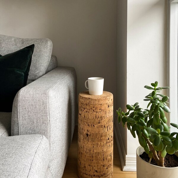 Solid Cork Stool 03 | Rustic Stool | Contemporary Stool | Side Table ...