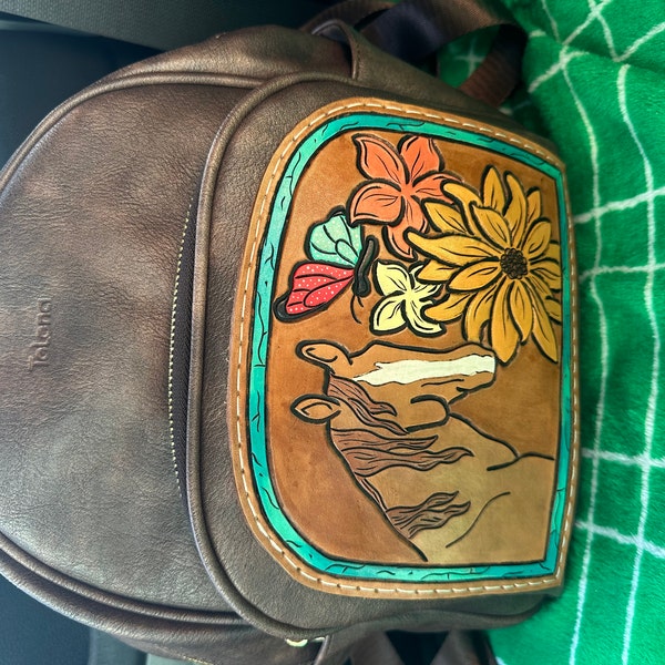 Tooled Leather Cake Topper - Etsy