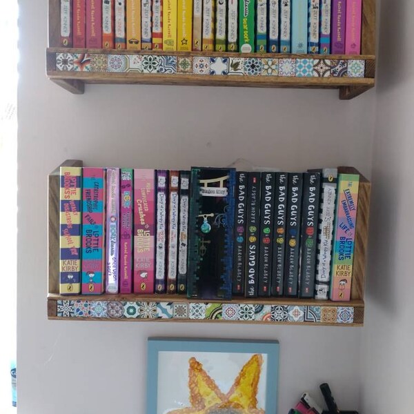 Custom Wall-mounted Book Rack - You Choose Length and Colour - Etsy