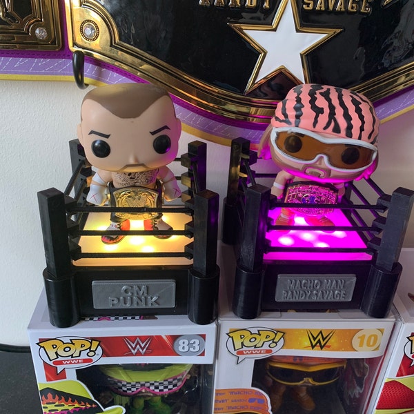 Funko Pop WWE AEW NJPW Wrestling Ring Display Stand Custom Base/ Cake ...