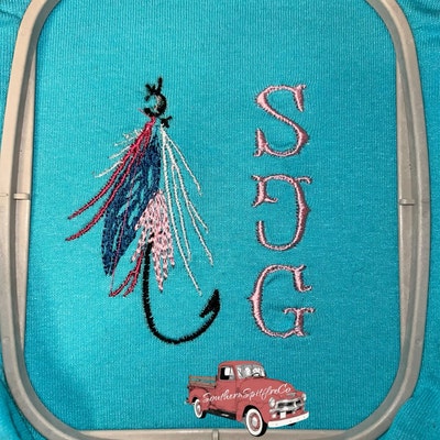 Fishtail Monogram Embroidery Font Set Instant Download - Etsy