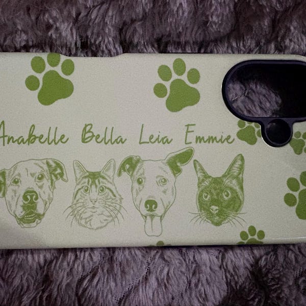 Custom Pet Photo Phone Flower Case Personalized Phone Case With Pet Name Custom Dog Face Phone ...