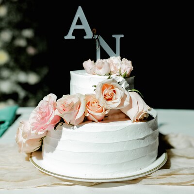 Acrylic Wedding Cake Topper, Laser Cut Cake Topper, Personalized ...