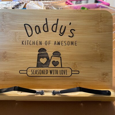 Personalized Cookbook Stand, Recipe Book Holder, Mother's Day Gift ...