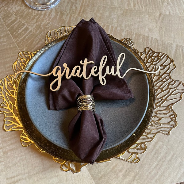Grateful Place Cards | Thanksgiving Place Cards | Thanksgiving Place ...