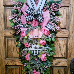 Extra Large Floral Easter Bunny Wreath for Spring Large Easter Sunday ...