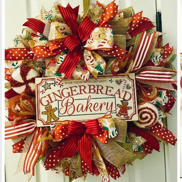 Christmas Sign, Gingerbread Sign, Gingerbread Man Sign, Bakery Sign ...