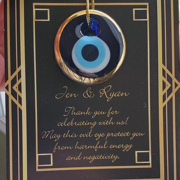 Evil Eye Wedding Favor, Bulk Gifs, Personalized Wedding Tags, Thank You ...