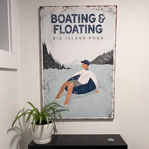 Navy LAKE LIFE Sign Personalized Nautical Blue Lake House Decor, Lake ...