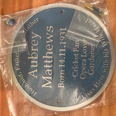 Personalized Fun Blue Plaque With Your Choice of Wording for Outdoor or ...