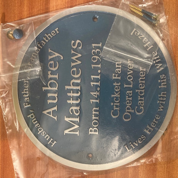 Personalized Fun Blue Plaque With Your Choice of Wording - for Outdoor ...