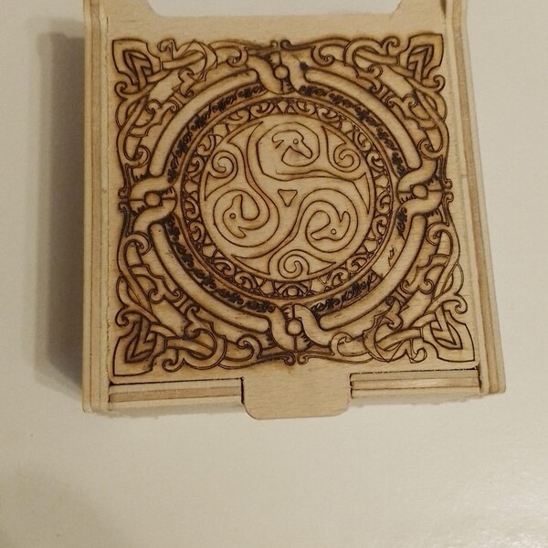 6 Celtic Coasters With Box 00135. Laser Cut Files SVG, PDF, DXF ...