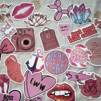 10-50 Pink Themed Stickers - Etsy