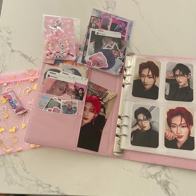 A5 Kpop Photocard Binder PU Leather Binder for Kpop Cards Kpop Binder ...