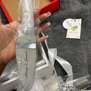 Silver Cake Cutting Set, Silver Cake Cutter Set, Wedding Serving Set ...