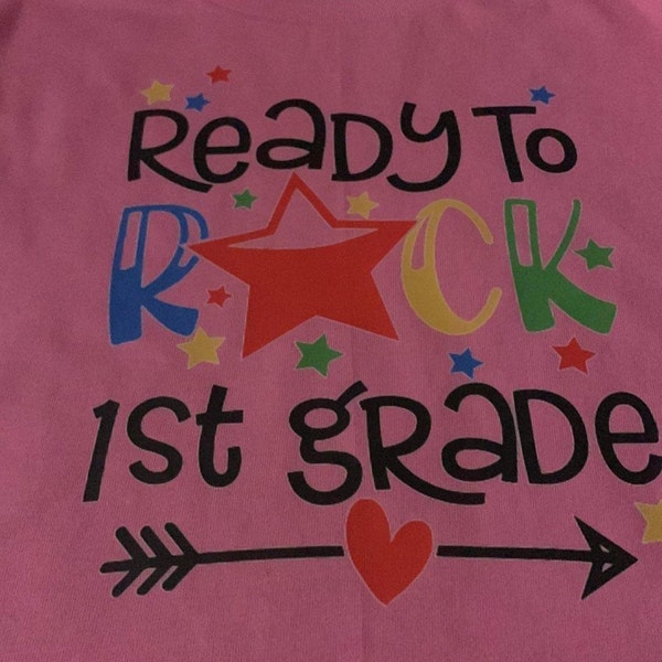 Ready to Rock First Grade, 1st Day of First Grade, Back to School ...