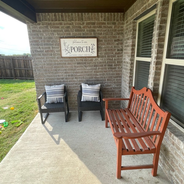 Welcome to Our Porch Sign, Wood Porch Sign, Porch Sign, Porch Decor ...