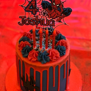 Personalised Spider-man Spidey Inspired Cake Topper number Only With ...