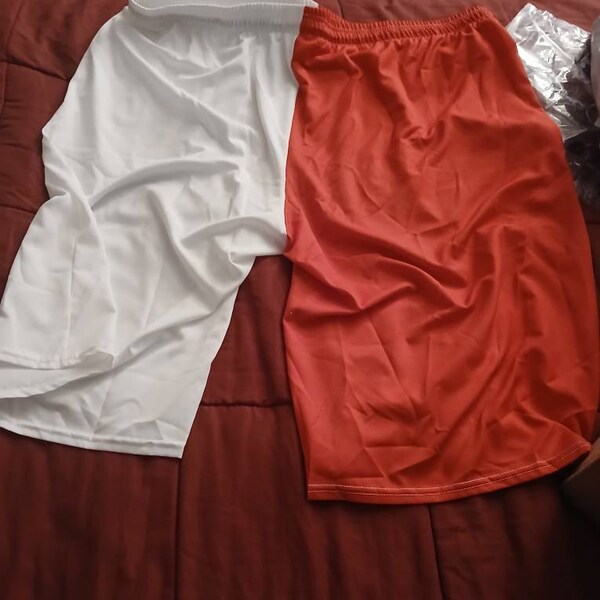 Black and White Two Color Split Men's Over-the-knee Shorts - Etsy