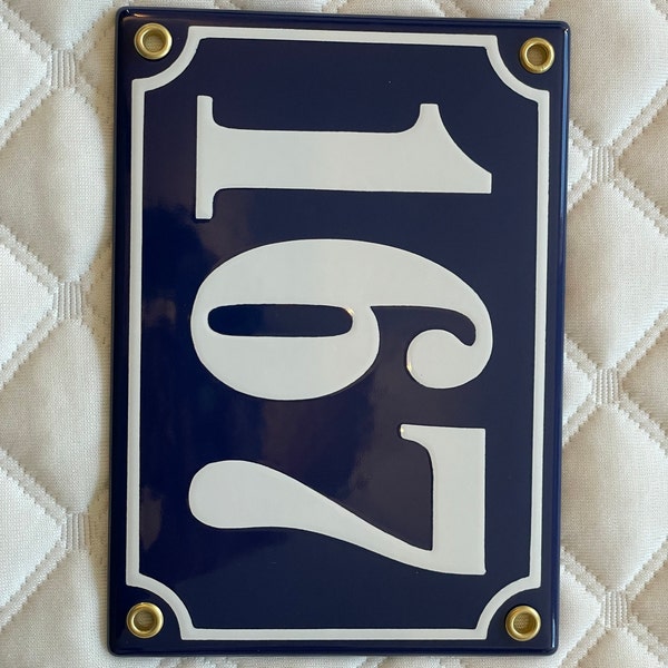 Personalised Enamel Address Sign 12x17 Cm (4.7" X 6.7") - New ...