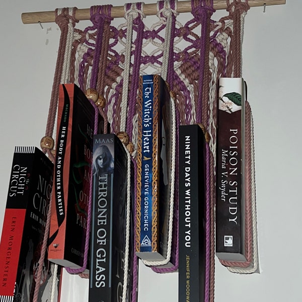 Bee Book Hanger / Knotandtyet Bookshelf / Hanging Bookshelf / Home ...