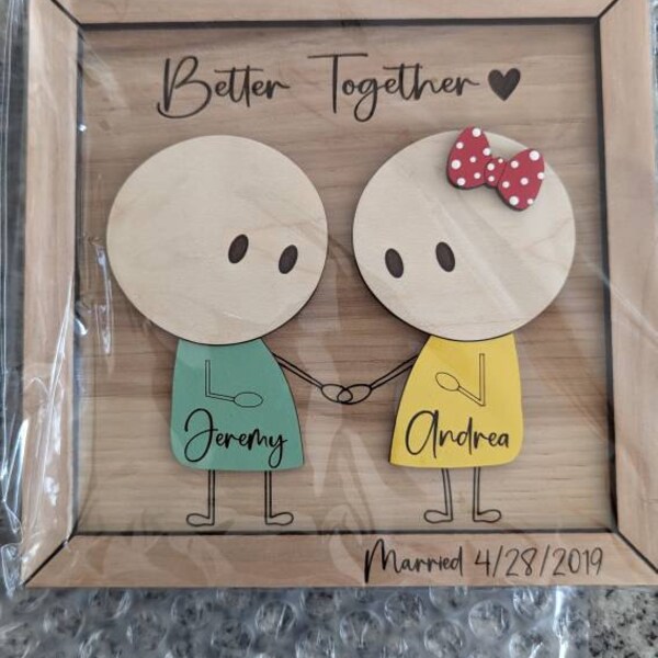 Personalized Couple Wooden Sign, Valentines Day Gift for Her/him ...