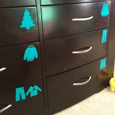 Dresser Labels, Vinyl Kids Dresser Labels, Wall Decals, Bedroom Decal ...