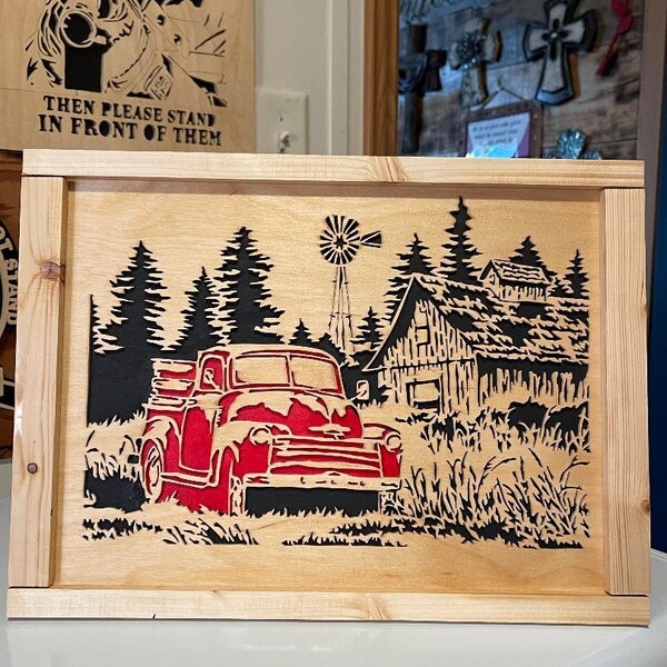 072-countryside - Scroll Saw Pattern (pdf, Jpg, Dxf, Svg, Eps) - Etsy