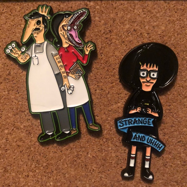 Tina Belcher 2" Enamel Pin Bob's Burgers Tina Belcher Beetle Lydia ...