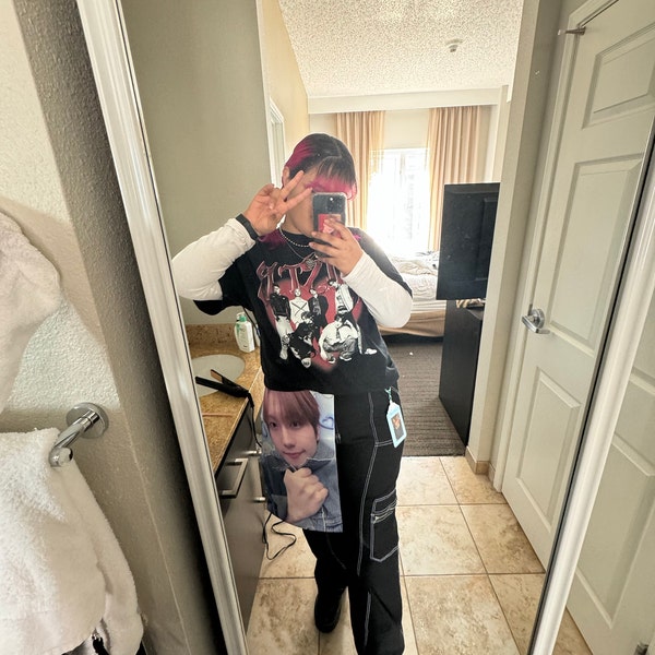 RIIZE Sungchan Denim USA Flag Banner Wall Tapestry Kpop Tour Merch ...