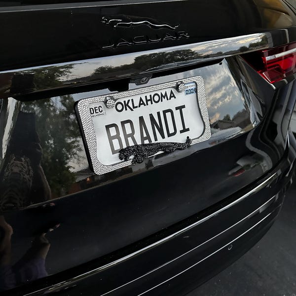 Clear Daisy Flower Crystal Sparkle Auto Bling Rhinestone License Plate ...