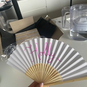Personalised Paper Fans With Hand Lettering - Etsy
