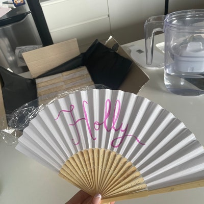 Personalised Paper Fans With Hand Lettering - Etsy