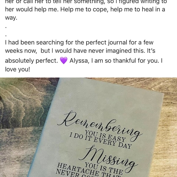 Remembering You Grief Journal | Personalized Memorial Journal ...