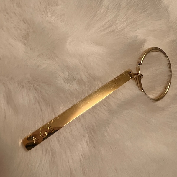 Personalized Keychain | Custom Engraved Name Date Message Keychain ...