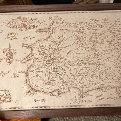 A Court of Thorns and Roses Map, Wood Engraved Map of Prythian - Etsy