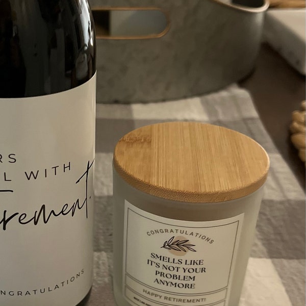 Retirement Gift, Smells Like It's Not My Problem, Funny Candle, Gift ...