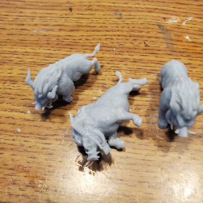 Boar Miniature Set Warthog Razorback Table Top Role Playing Dungeons ...