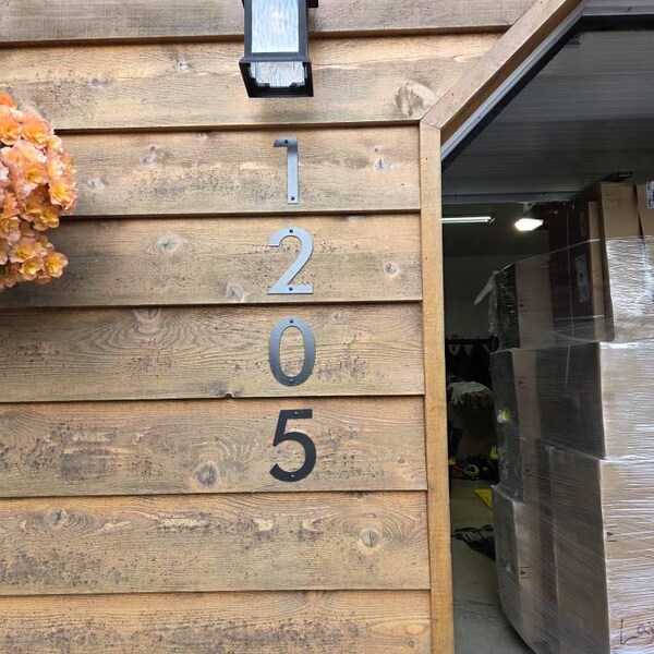 Metal Modern House Letters & Numbers | Individual House Numbers ...