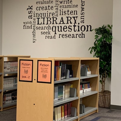 Library Wall Decal, Library Wall Art, Education Decals, Kids Room ...