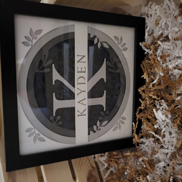 3d Split Monogram A-Z Shadow Box Svg, Alphabet Family Name SVG, Family ...