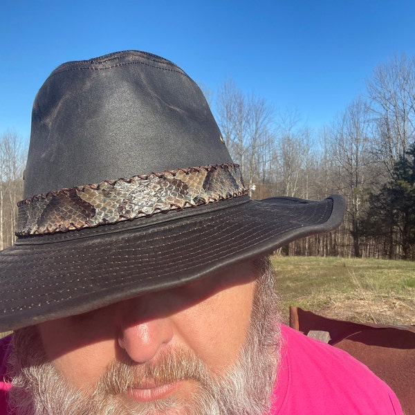 Timber Rattlesnake Skin Covered Leather Belt . Upto 44 - Etsy