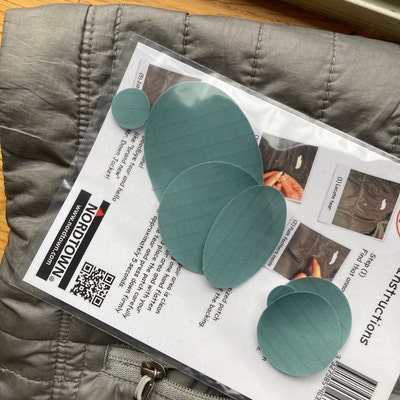 Puffer Jacket Repair BLACK Self-adhesive, Pre-cut Patches, Soft ...