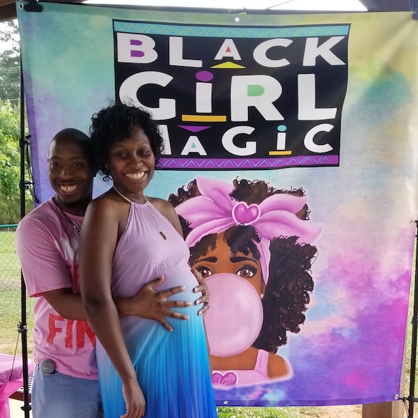 Black Girl Magic Backdrop, Photo Backdrop, Black Girl Magic Party ...
