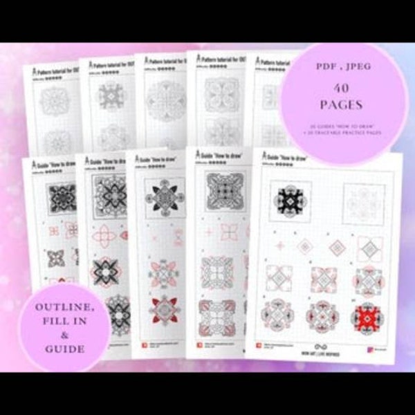 1.easiest Patterns Training Sheets for Beginners! Pdf,jpeg.mandala Art ...