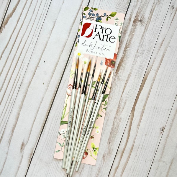 Watercolour Flower Painting Brush Set Blooms Paintbrush Bundle Pro Arte ...