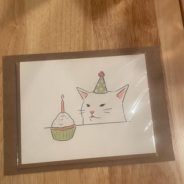 Pope Cat Meme Card, Croc Cat Meme, Funny Cat Card, Marriage Pun ...
